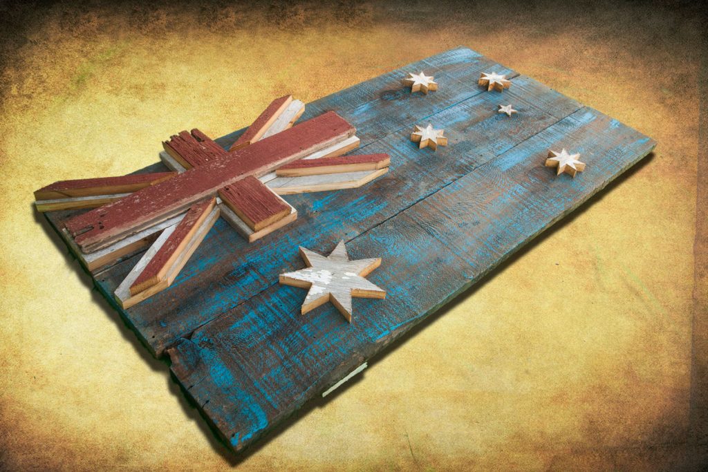 Australian Flag Weathered reclaimed Barn Wood flag limited Edition ...