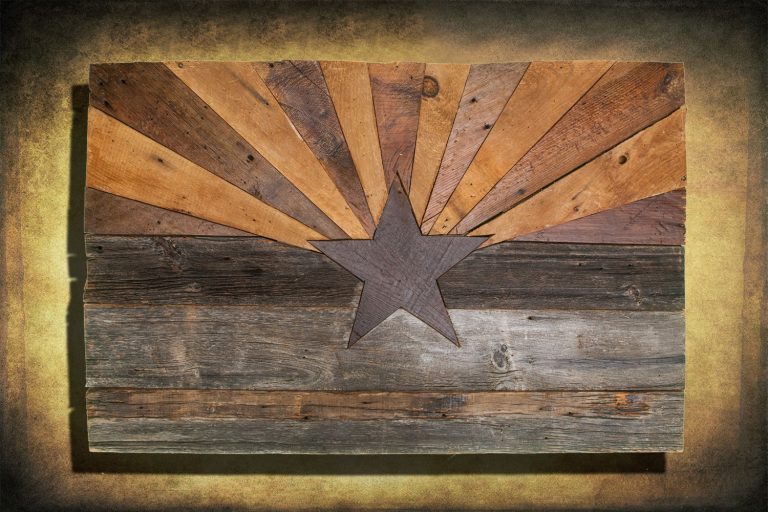 Barn wood Arizona Flag, Handmade, distressed natural Wood, vintage, art ...