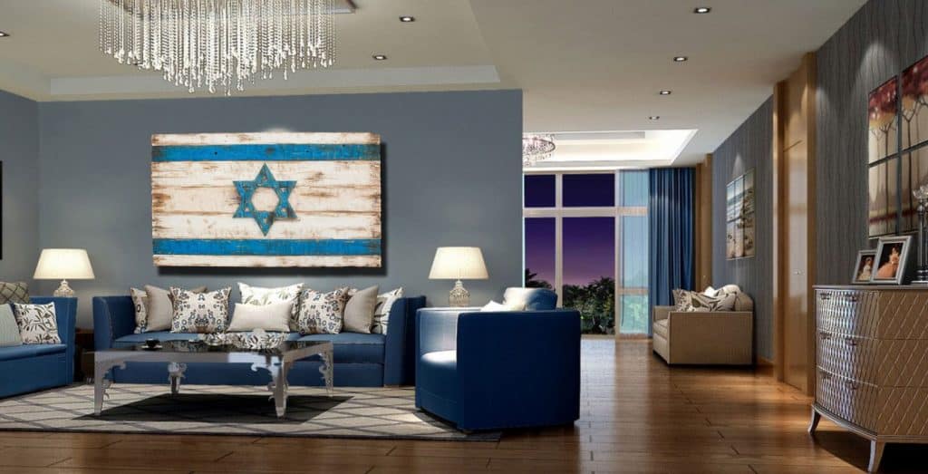 Handmade, Distressed Wooden Israel Flag, vintage, art, distressed ...