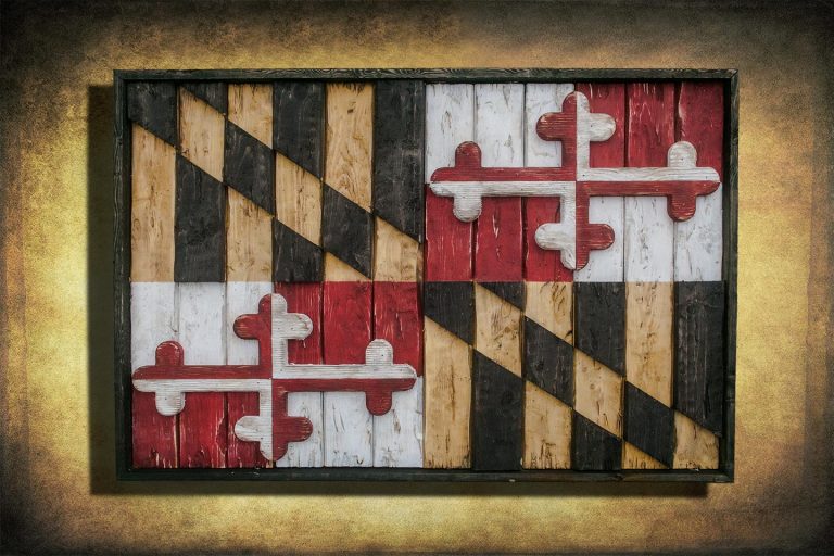 Maryland Flag, Limited Edition, Weathered Wood One of a kind , Wooden ...