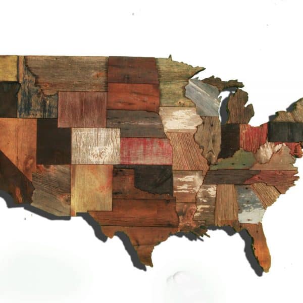 United States of America Map from Reclaimed Barn Wood, recycled, USA ...