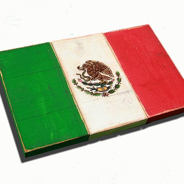 Weathered Wood One of a kind Mexico flag, Wooden, vintage, art ...